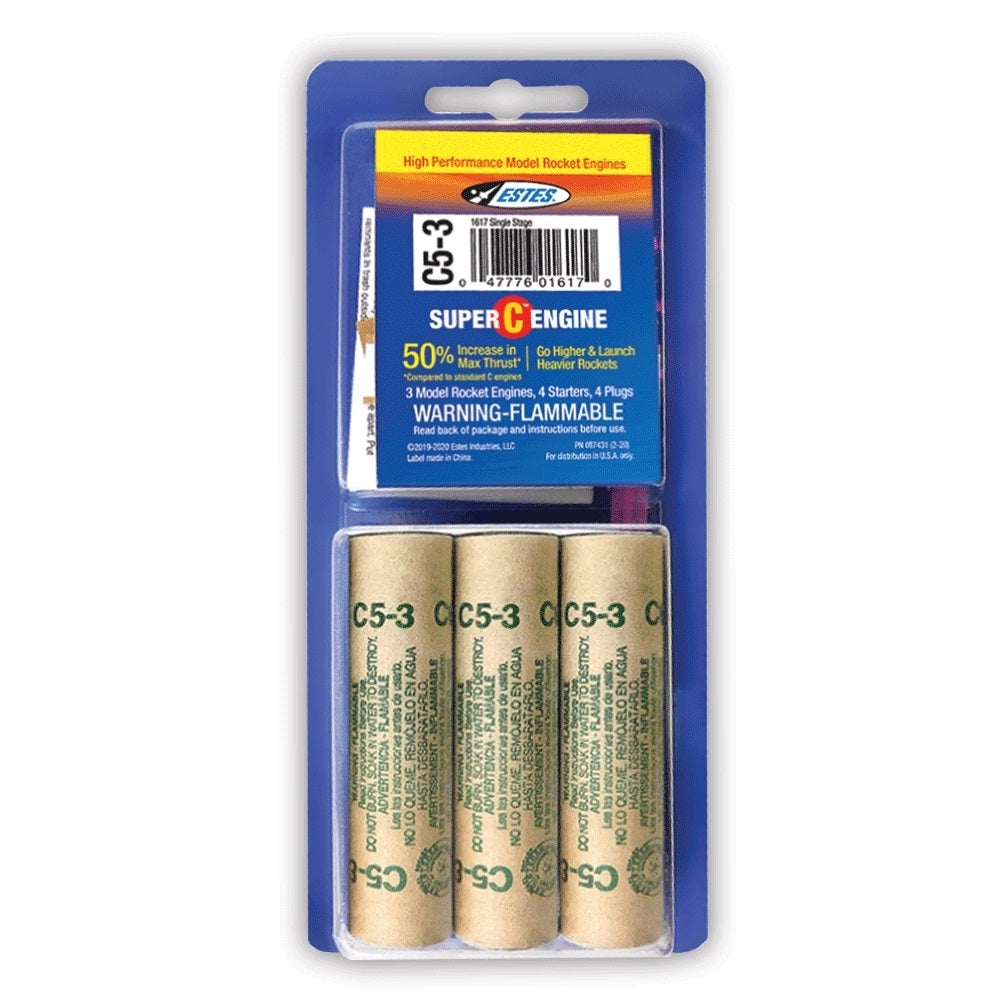 ESTES: C5-3 Super C Model Rocket Engine 3 Pack | Ventrex Collectibles